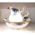 Royal Albert Moonlight Rose pattern wash bowl and jug set (2nds).