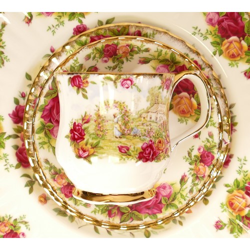 A large collection of Royal Albert Old Country Roses china, including ...