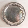 Quality Victorian silver plated pierced footed dish, kite marks, d.21.5cm