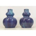 James Plant, A Pair of Early 20th Century Gourd Vases in Mottled Blue ...