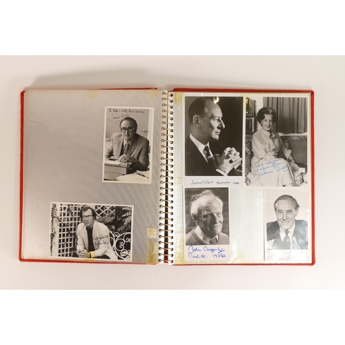 A folder containing many signed photos from 1970s-1985 from Michael ...