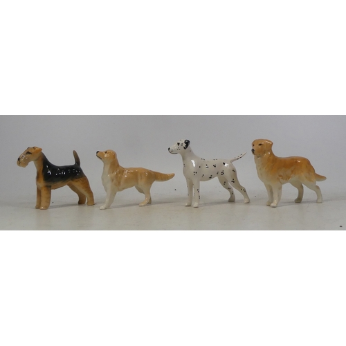 Beswick, Three models of Dogs includes Airedale Terrier, Dalmation ...