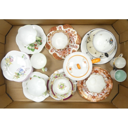 Shelley, collection of teaware including Orange Acacia pattern Oxford ...