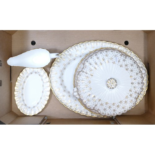 Spode ' Fleur De Lys Gold' tea/dinner set to include tea pot, lidded ...