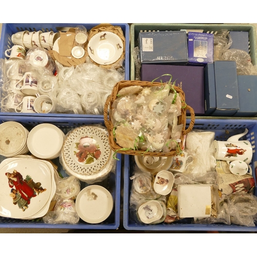 A collection of Peter Stanier pottery/Royal Scot crystal/ Clarendon ...