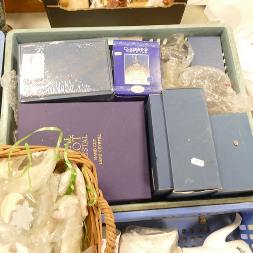 A collection of Peter Stanier pottery/Royal Scot crystal/ Clarendon ...