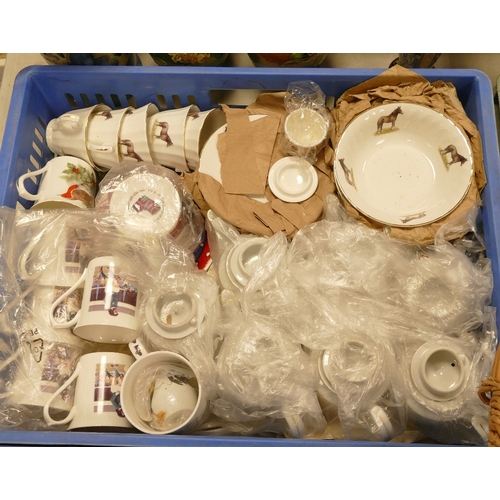 A collection of Peter Stanier pottery/Royal Scot crystal/ Clarendon ...