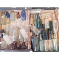 Vintage and antique glass bottles and jars including early Boot's the ...