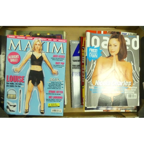 A collection of 90's and 2000's magazines to include Maxim, Loaded, FHM ...