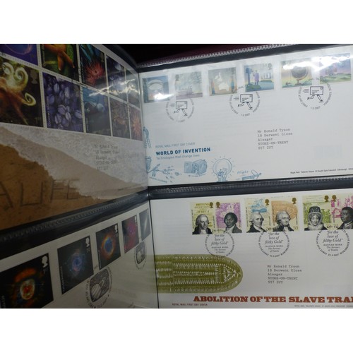 A large collection of Royal Mail First Day Covers in 6 albums, together ...