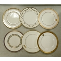 De Lamerie Fine Bone China, a selection of heavily gilt plates in ...