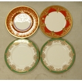 De Lamerie Fine Bone China, a selection of heavily gilt plates in ...