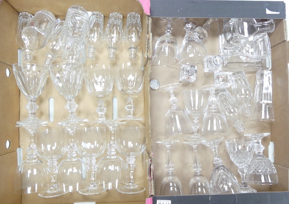 Collie Crystal glass wine goblets, wine glasses, bottles, salt & pepper ...