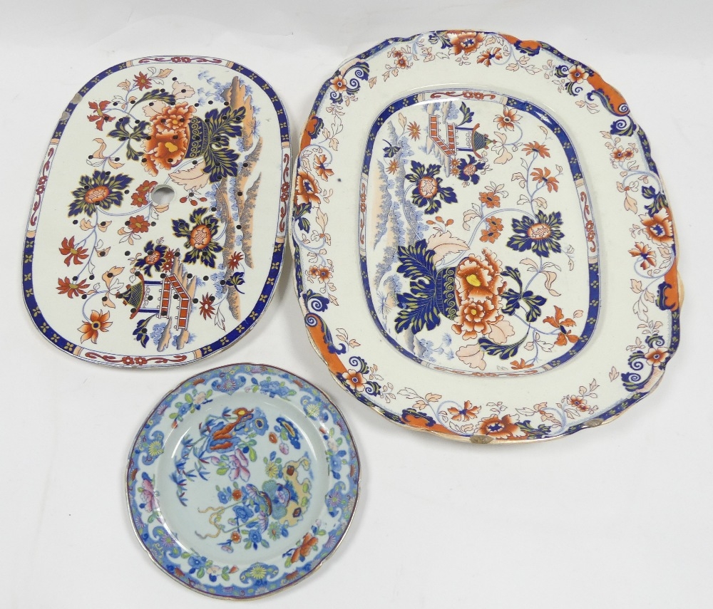 Amherst Japan stone China large carving plate complete with perforated ...