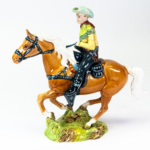 Beswick Cowboy mounted on a galloping Palomino horse, model no.1377, H ...