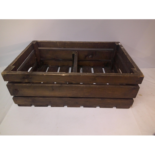 A wooden apple box - 60cmW x 21cmH