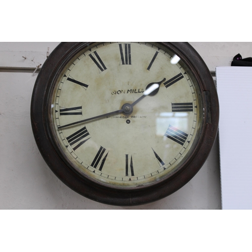 A Sion Mills fusee drop dial mahogany railway clock from Drumnagoon ...