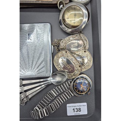 Selection of collectable odds; Two cigarette cases, Rauma Repola ...