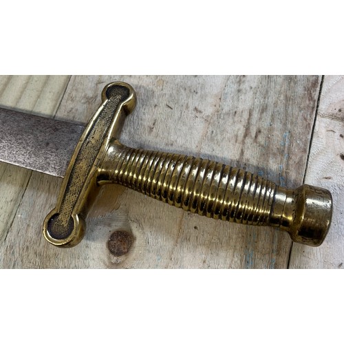 Antique military brass handle and steel sword. Possibly British or ...