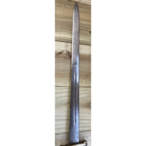 Antique military brass handle and steel sword. Possibly British or ...