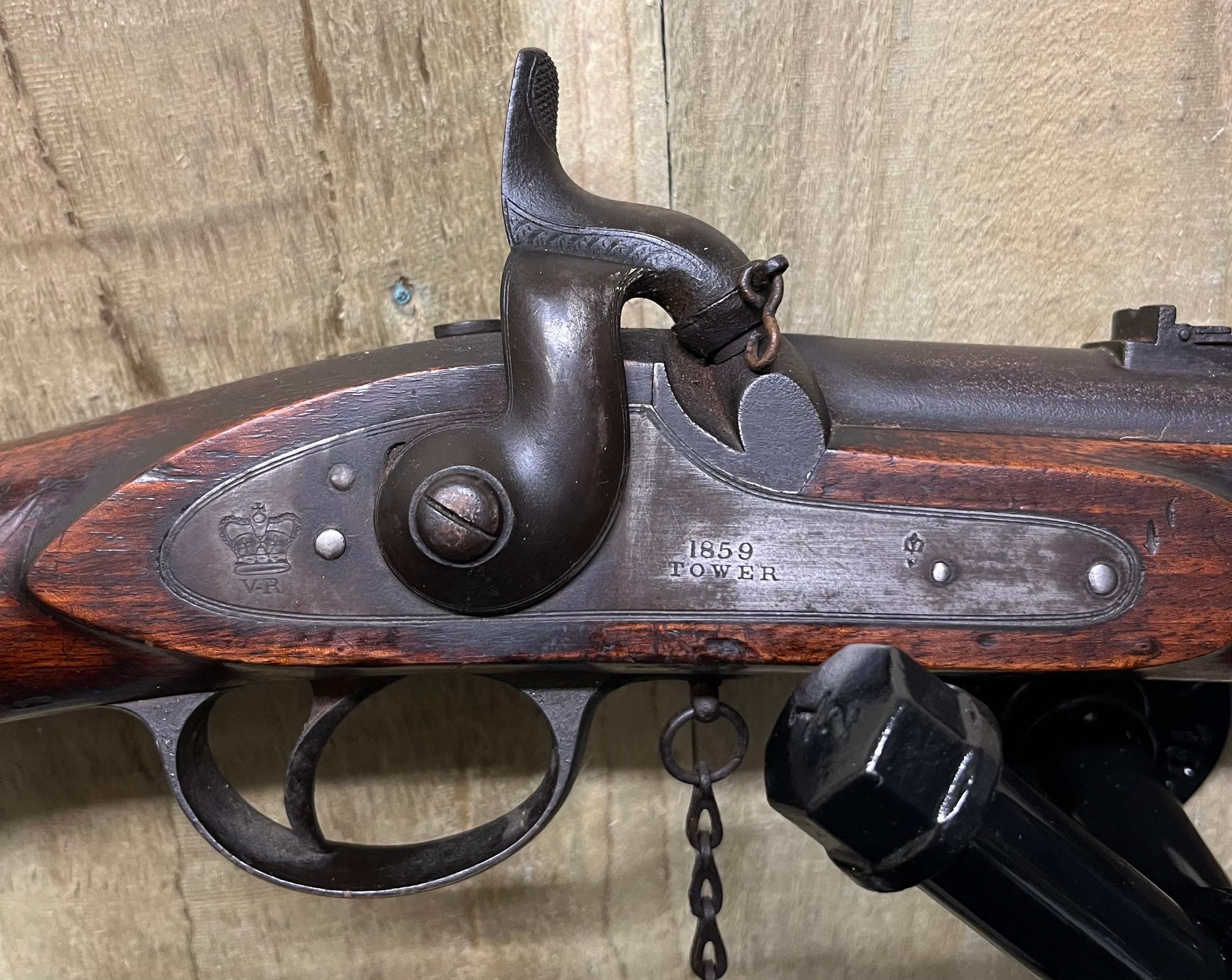 1859 Tower Queen Victoria stamped rifle. Birmingham stamp 1859, Pimlico ...
