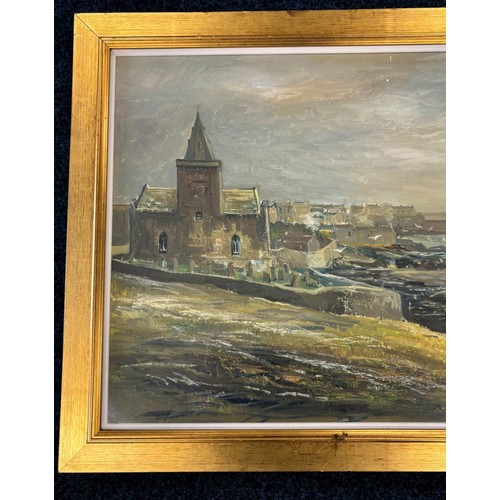 James Torquil MacLeod Original oil painting on canvas titled "St Monans ...
