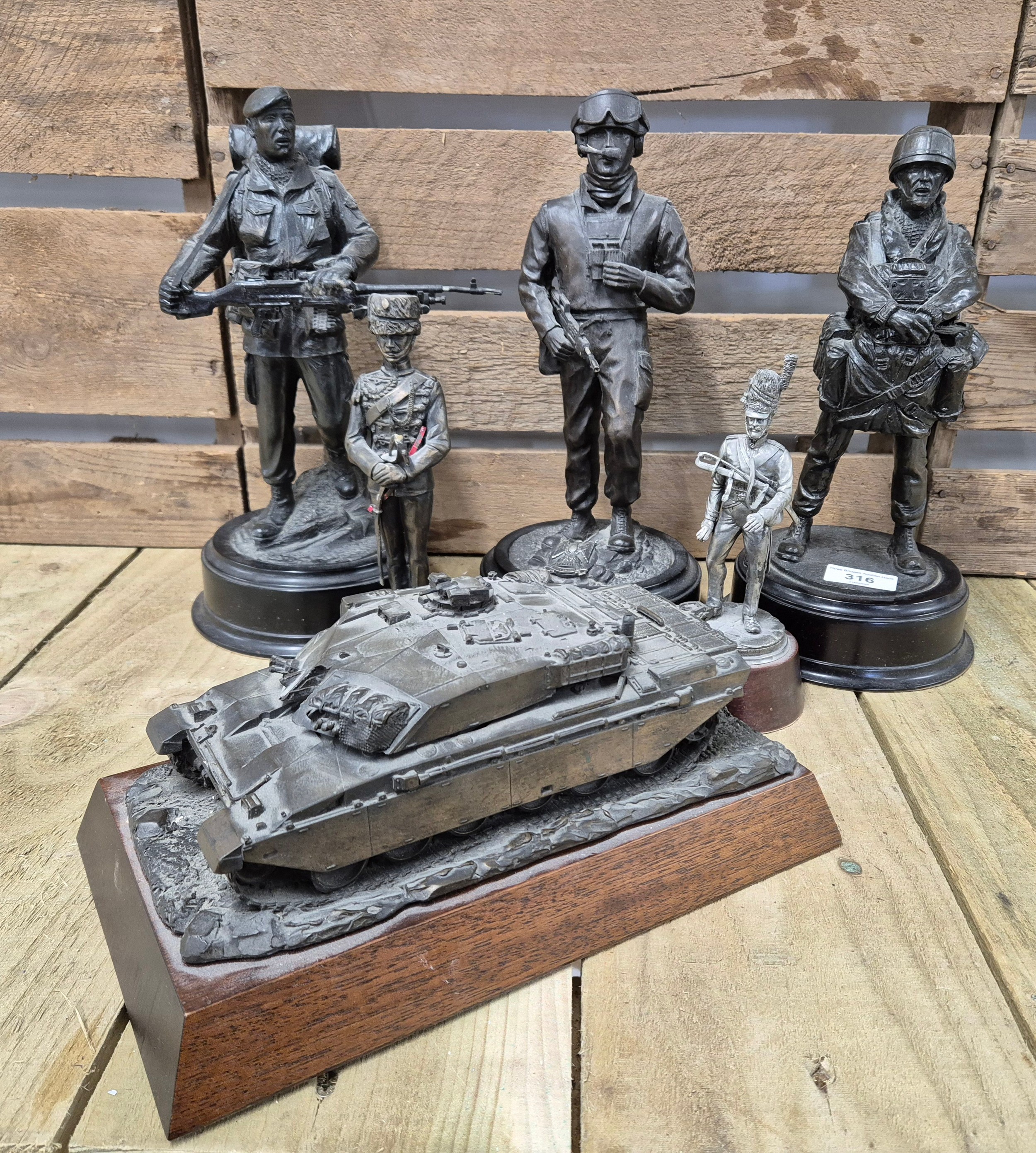 A collection of five Ballantynes & Walkerburn military figures on ...