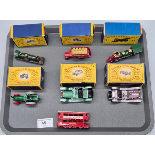Tray of boxed vintage Models of Yesteryear by Lesney. No.1 Alchin Y-1 ...