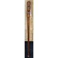 New Zealand Māori tokotoko hand carved walking stick set with shell ...