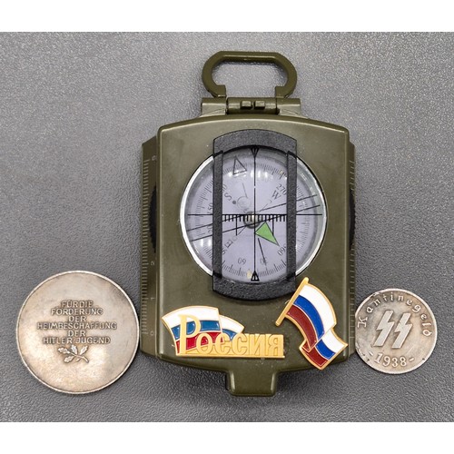 WW2 German Nazi Hitler youth HJ Commemorative coin and 1938 SS German ...