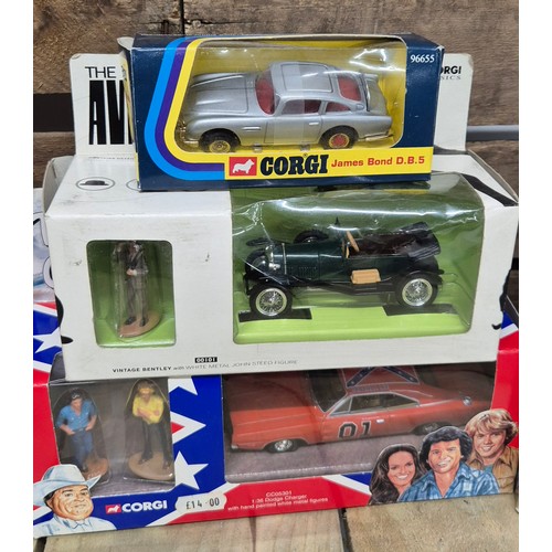 A collection of four corgi models; The Dukes of Hazzard Dodge Charger ...