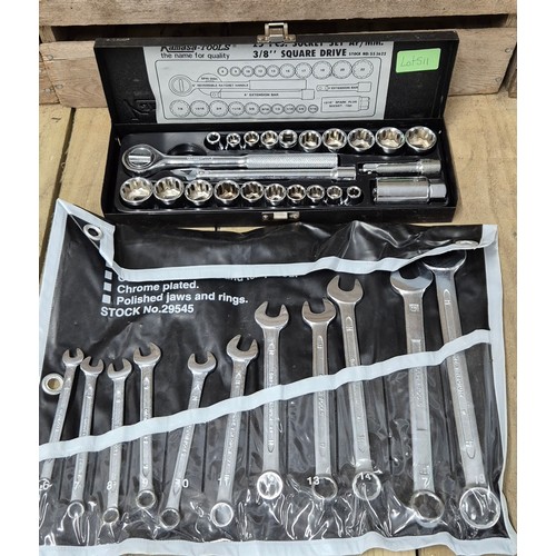 Kamasa tools socket set within a fitted case together with draper ...