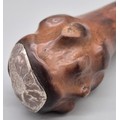 Antique swagger stick/ cane. Fitted with a silver cartouche. [78cm length]
