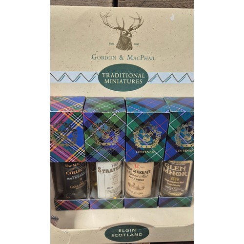 Collection of boxed whisky miniatures; Boxed 4 Selected Malt Whiskies ...