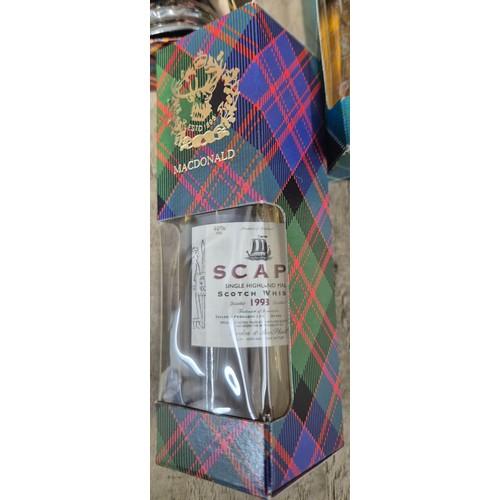 Collection of boxed whisky miniatures; Boxed 4 Selected Malt Whiskies ...