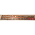 Wooden wall plaque having various brass steam fair plaques attached ...