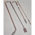 A Collection of Four Antique & vintage Horse Riding Crops; Two Horn ...