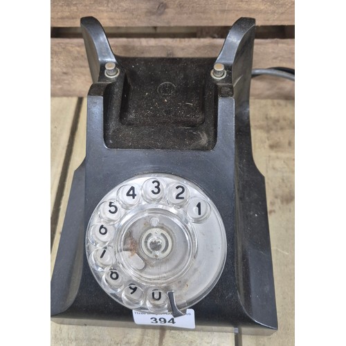 Antique Black Bakelite converted Telephone.