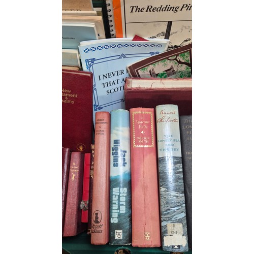 Crate of antique and vintage books; Miscellaneous including Memories of ...