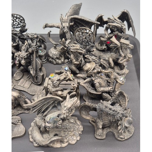 Collection of Myth & legend dragon figures.