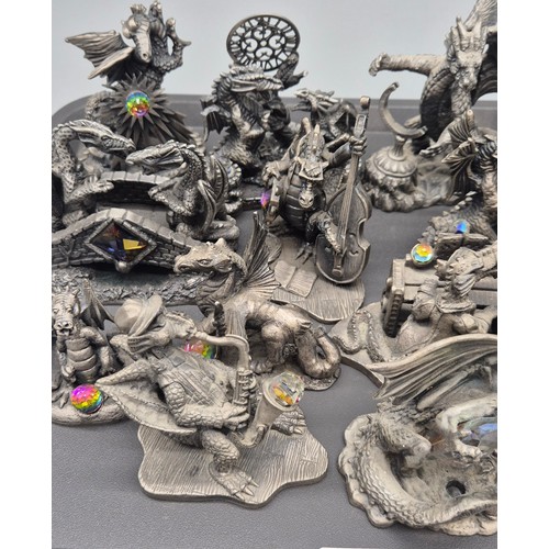 Collection of Myth & legend dragon figures.