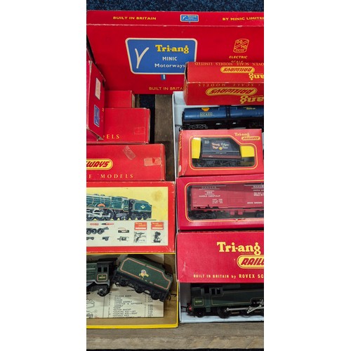 Crate of Tri- Ang Railways models and track. Includes The Princess ...