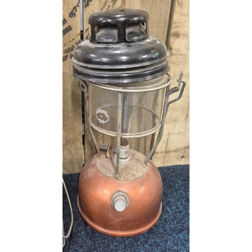 Collection of three antique latterns; Titley Storm lamp, british ...