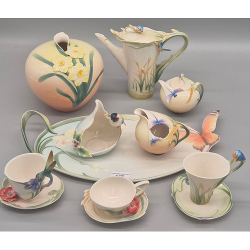 Collection of Franz Porcelain. Tea for two set. Serving tray detailed ...