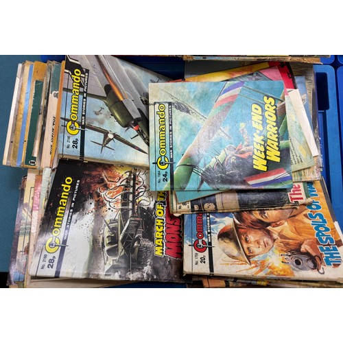 Four Crates Of Vintage Commando Comics.