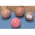 Collection of Four Scottish Polished Granite and ceramic bowling Balls ...