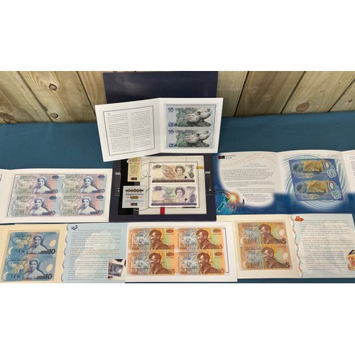 Collection of New Zealand Bank notes Sets; Final Impressions 1967-1991 ...
