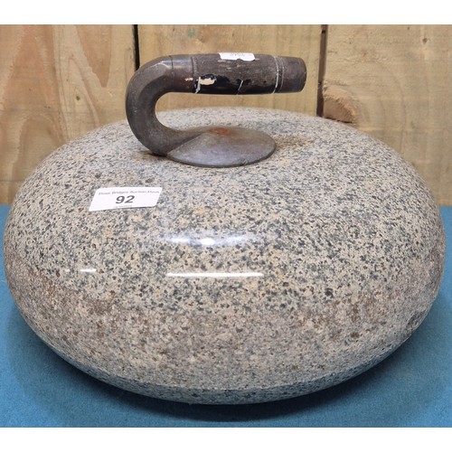 Pair of Antique curling stones. Fitted with handles.