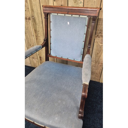 19th Century Mahogany Gentleman's Fire Side Arm chair. 92.5cm height.