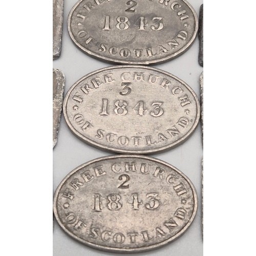A Collection of 18th & 19th century Church Tokens. Dated include 1761 ...